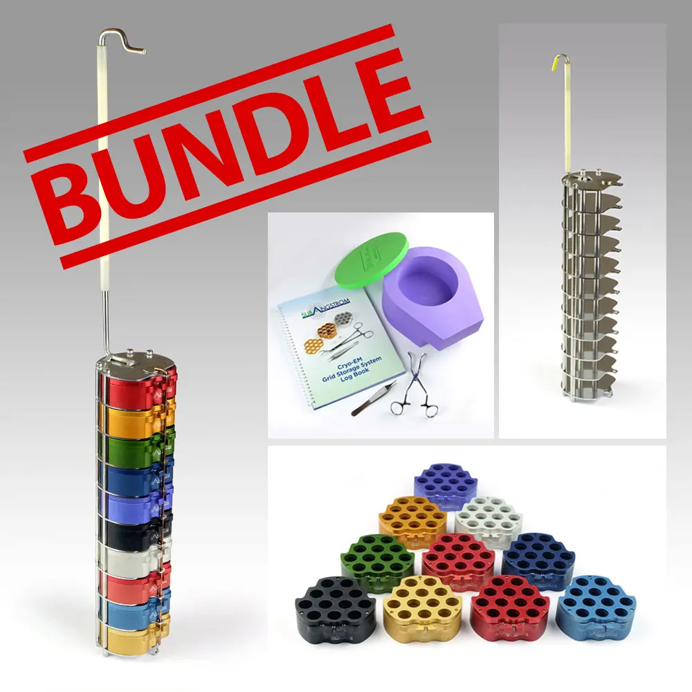 Cryo-EM 7 Rack Puck Grid Storage System Bundle | SubAngstrom